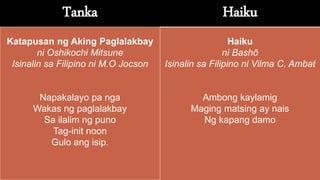 Tanka at Haiku | PPTX