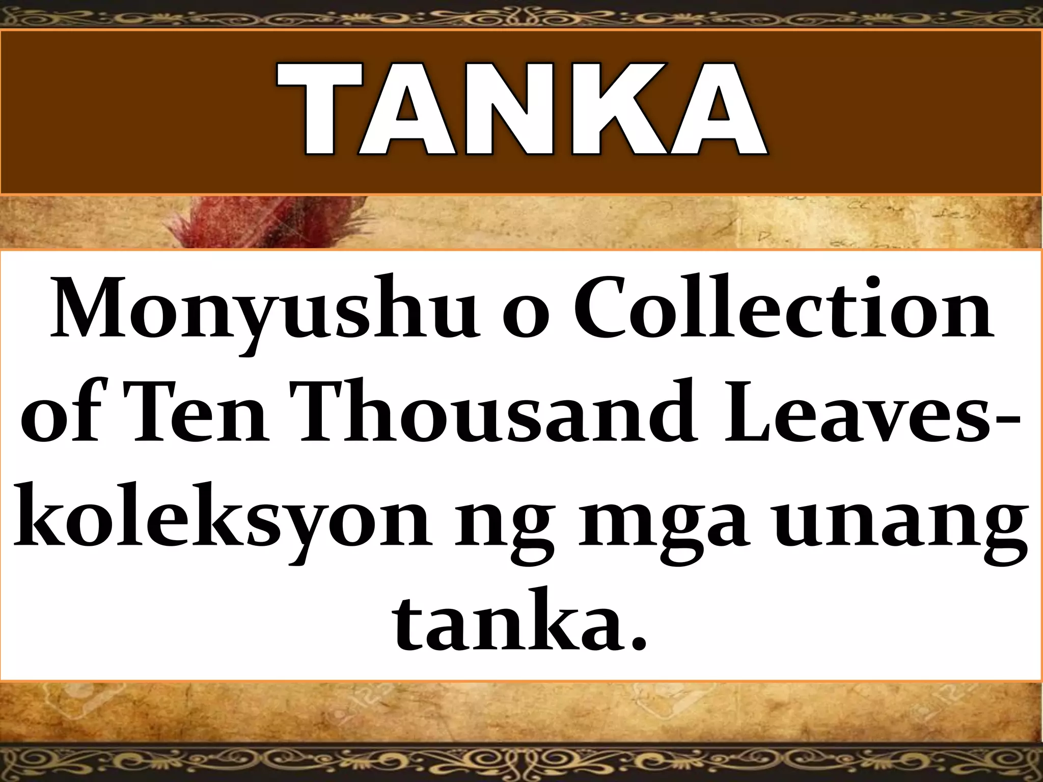 Tanka, Haiku, Tanaga at Diona | PDF