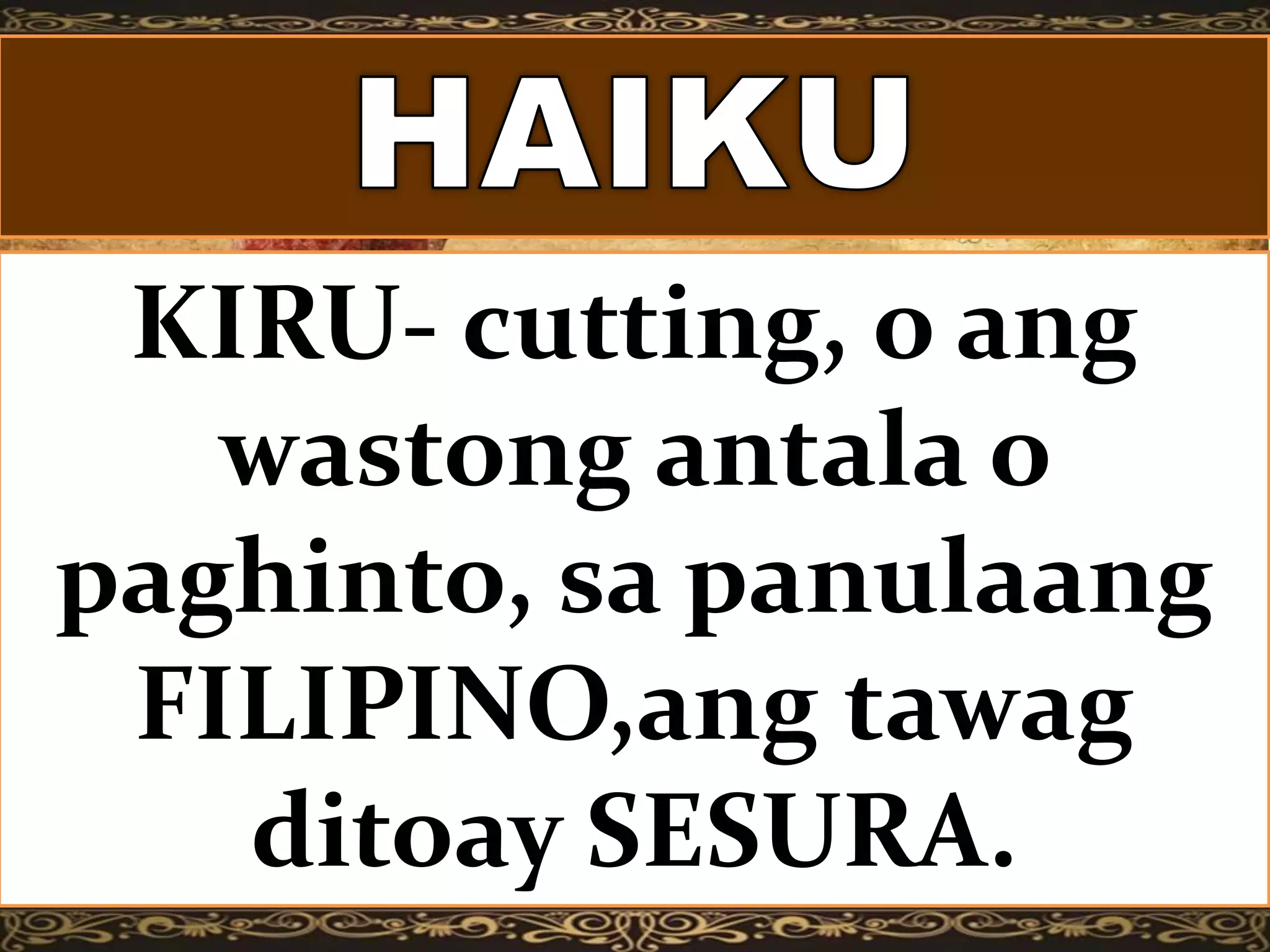 Tanka, Haiku, Tanaga at Diona | PDF