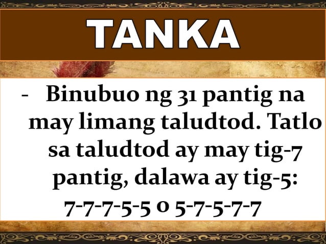 Tanka, Haiku, Tanaga at Diona | PDF