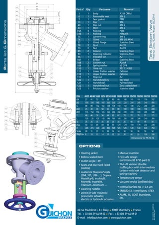 Tank bottom valve rising disc-engineered valve-602 m-guichon valves | PDF