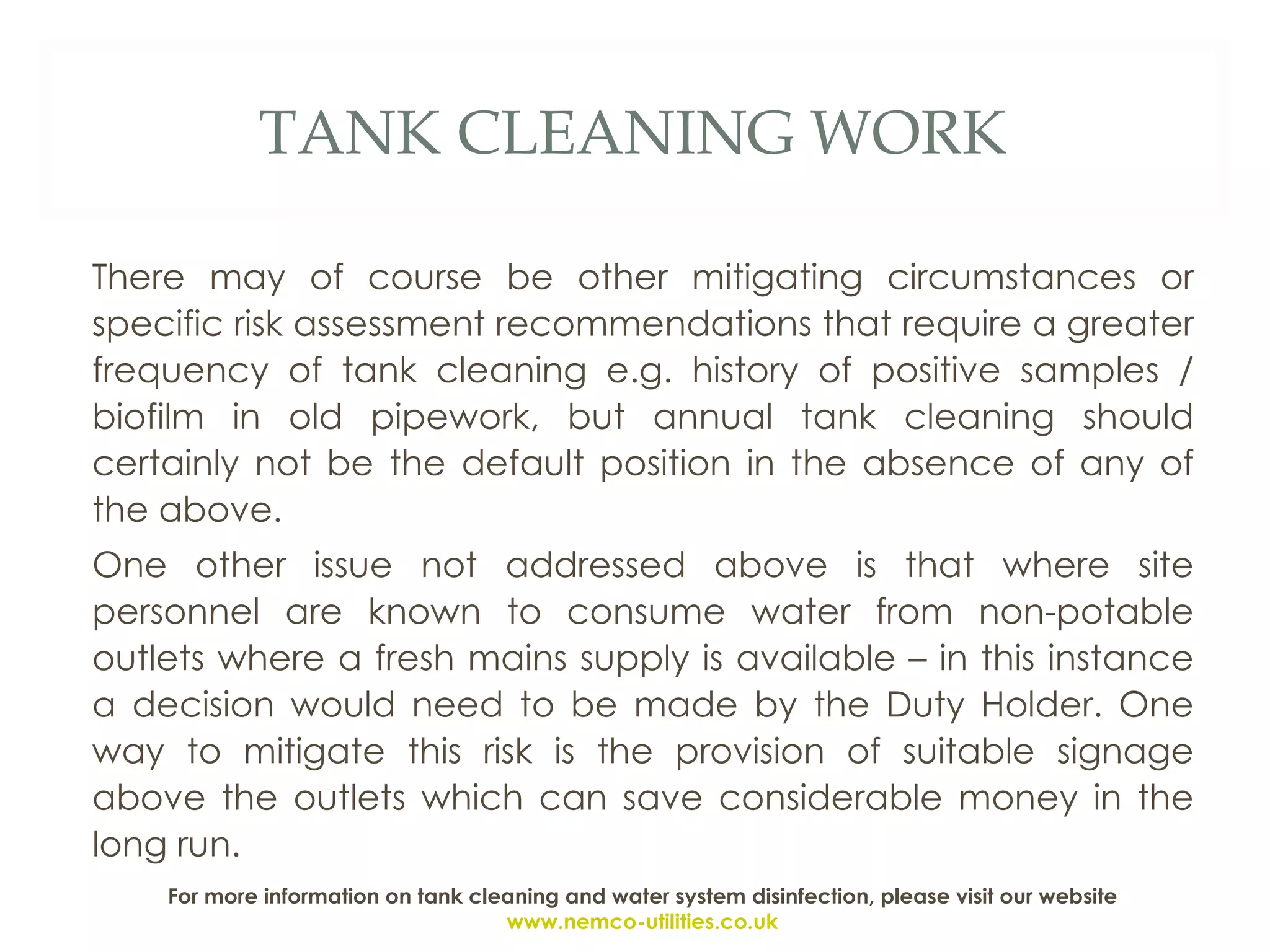 Tank cleaning work | PPT