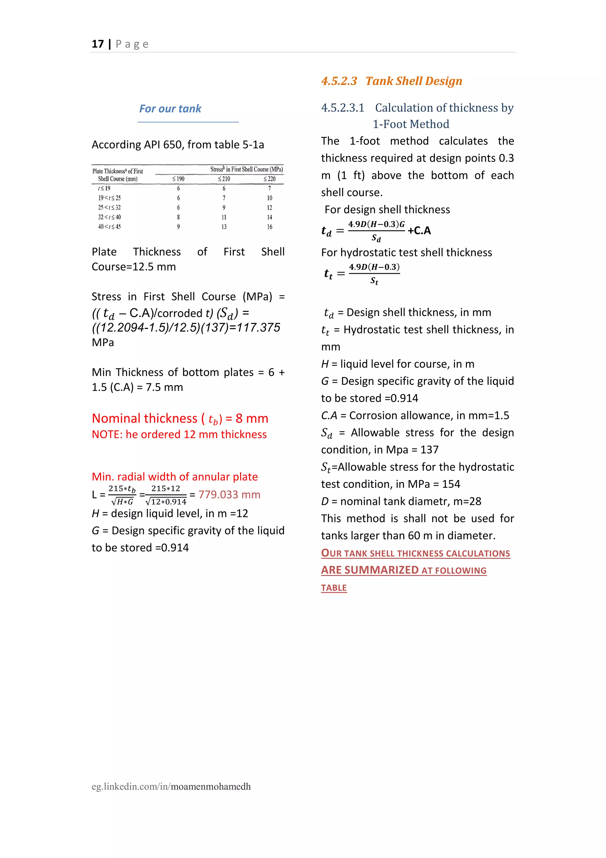 Tank design - word | PDF