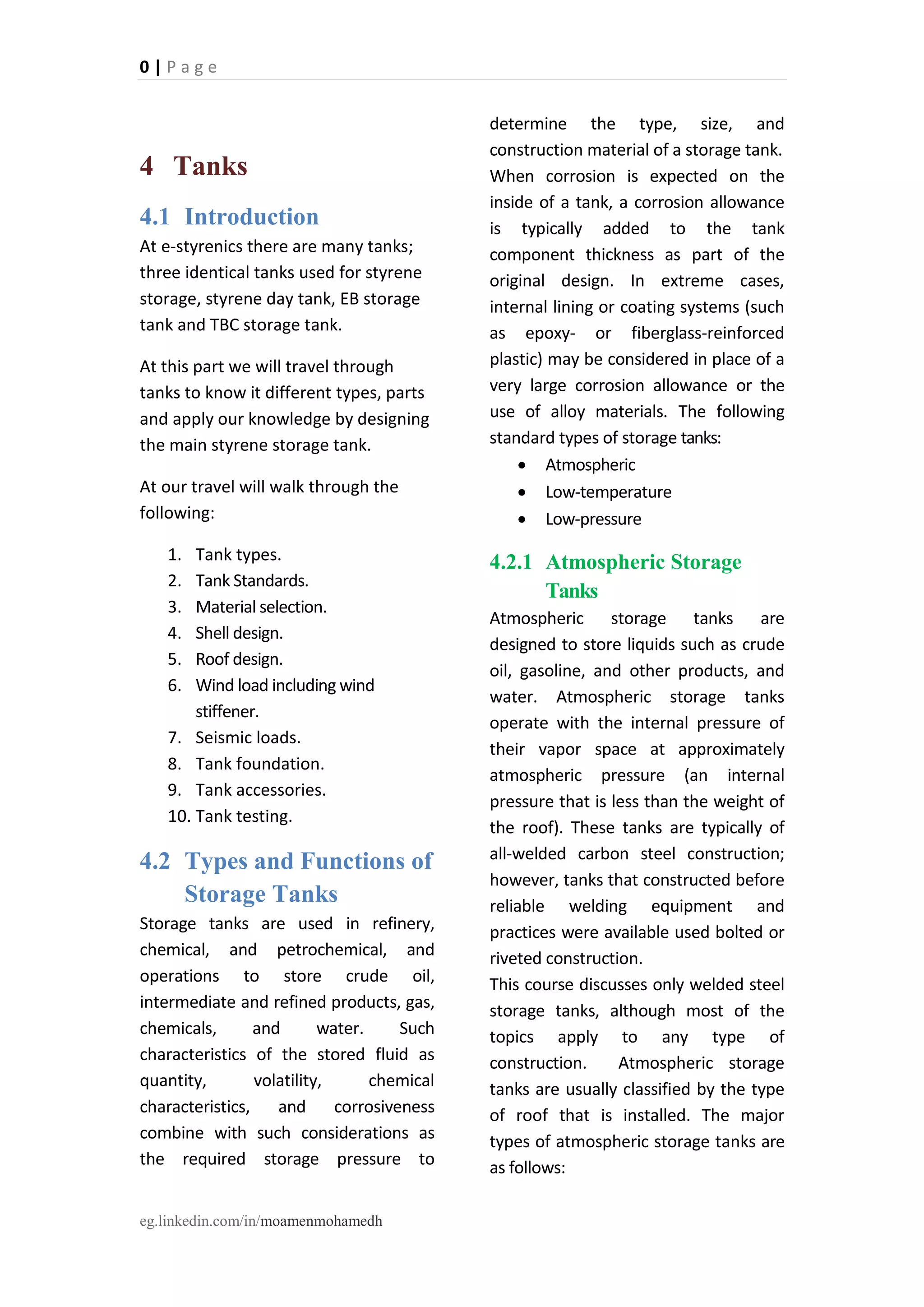 Tank design - word | PDF