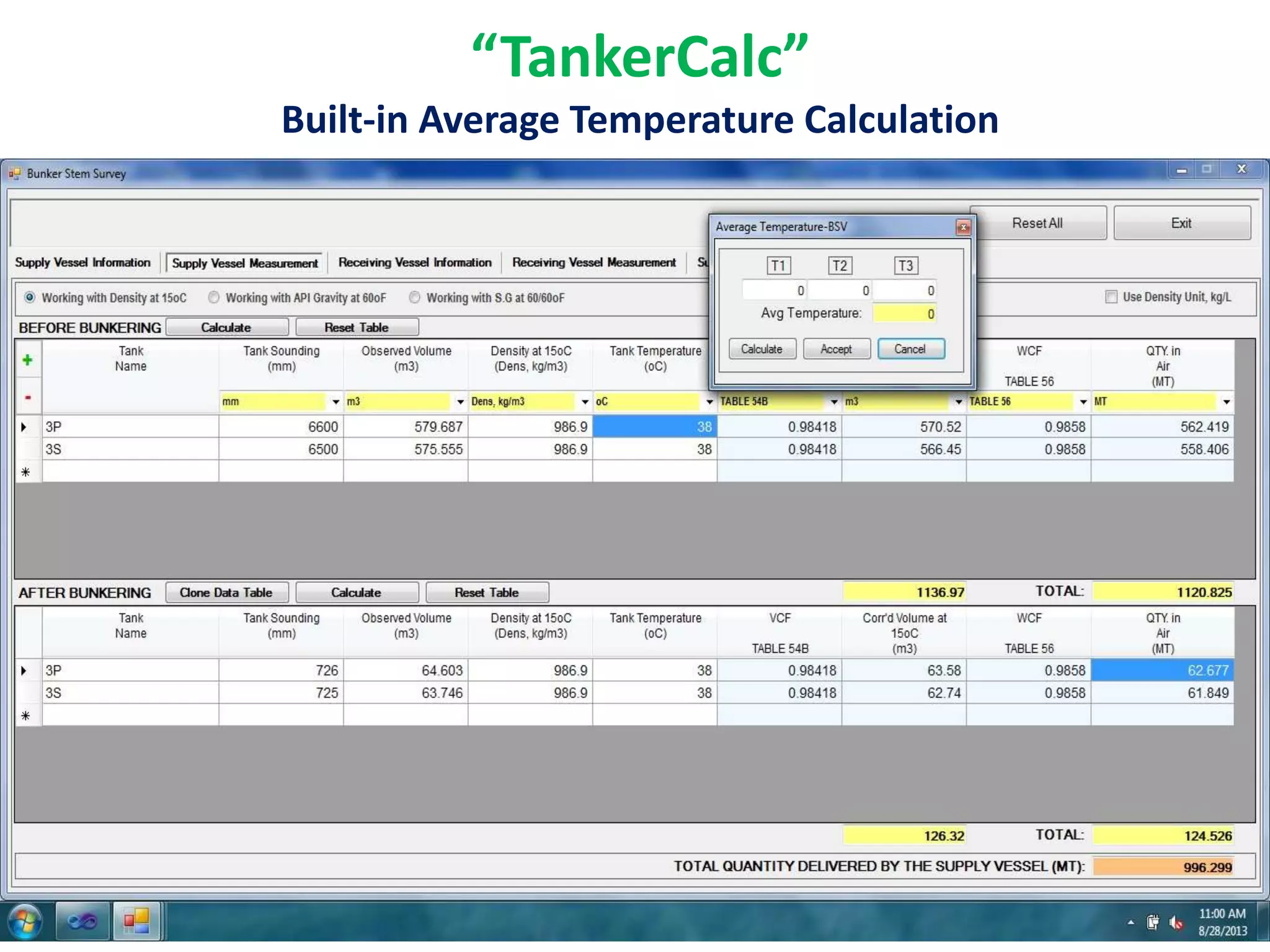 TankerCalc for Bunker Surveyors | PPSX
