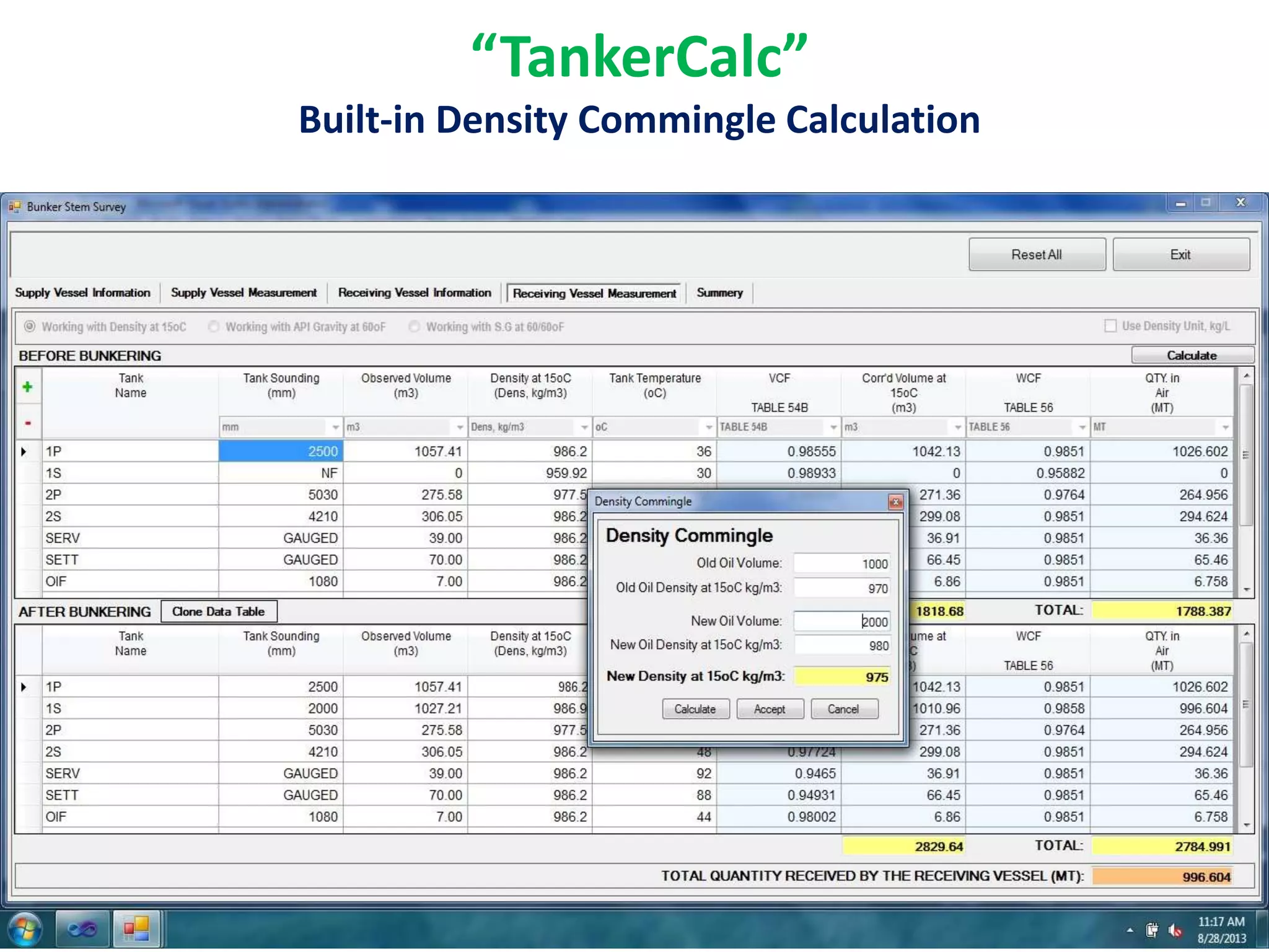 TankerCalc for Bunker Surveyors | PPSX
