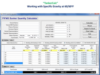TankerCalc for Bunker Surveyors | PPSX