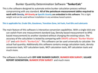 TankerCalc for Bunker Surveyors | PPSX