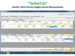 TankerCalc for Bunker Surveyors | PPSX