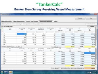 TankerCalc for Bunker Surveyors | PPSX