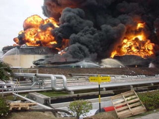 FIre in the Tank Farm due to spark from vehicle | PPT