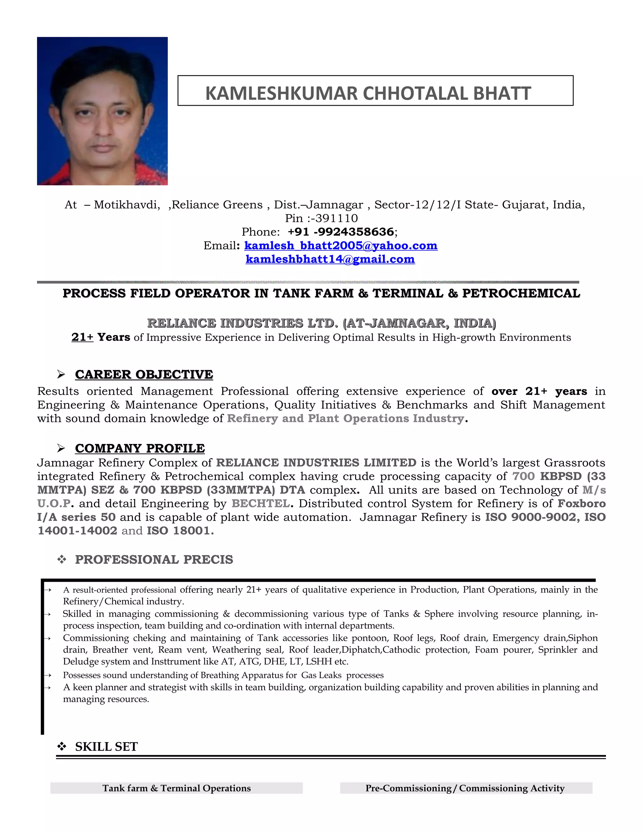 Tankfarm terminal operator | DOC