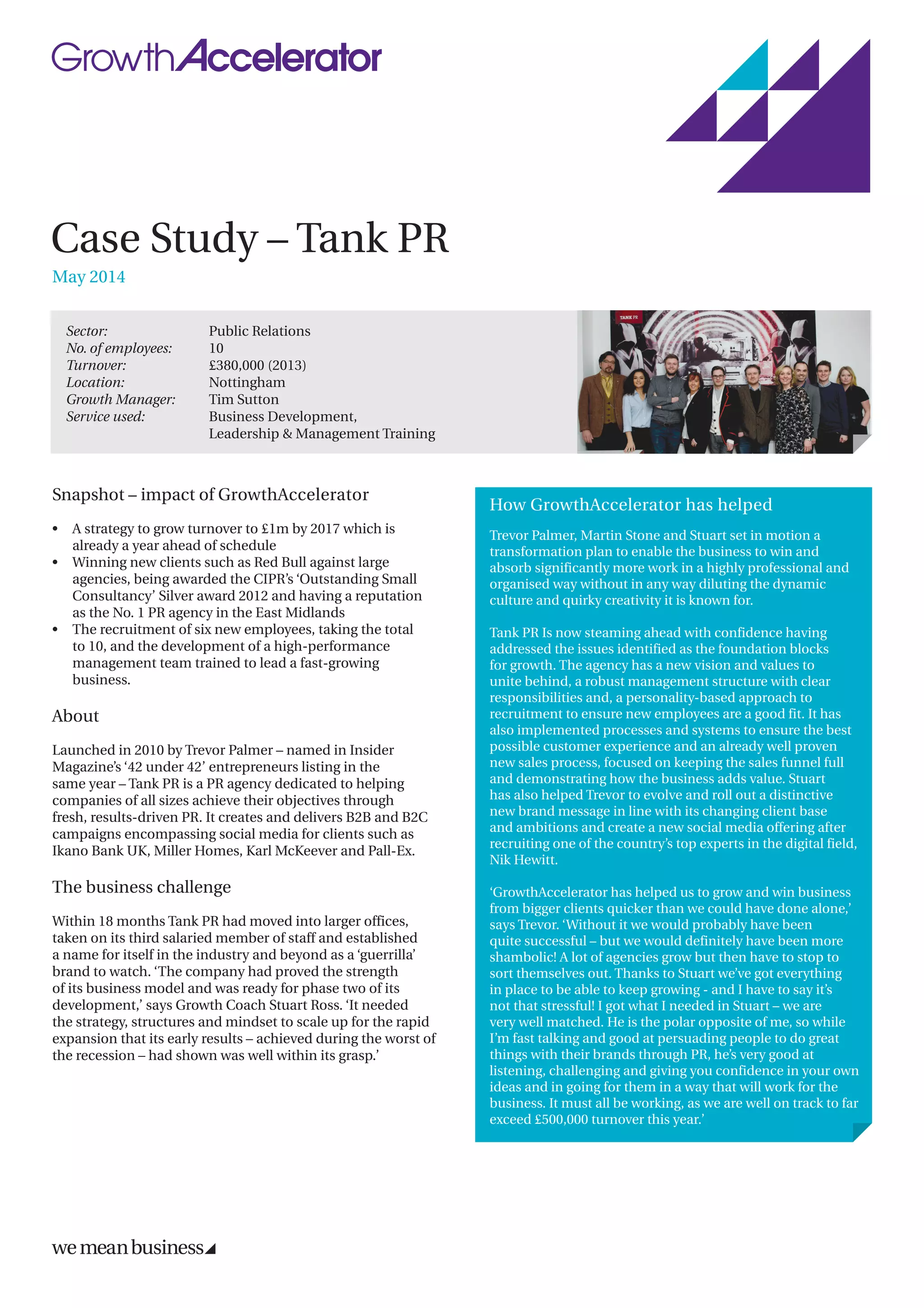 Tank PR case study | PDF