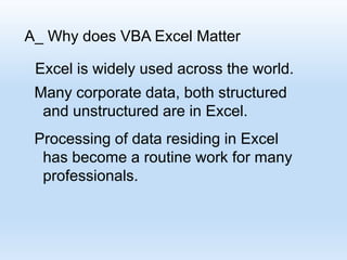 Introduction to Excel VBA/Macros | PPTX