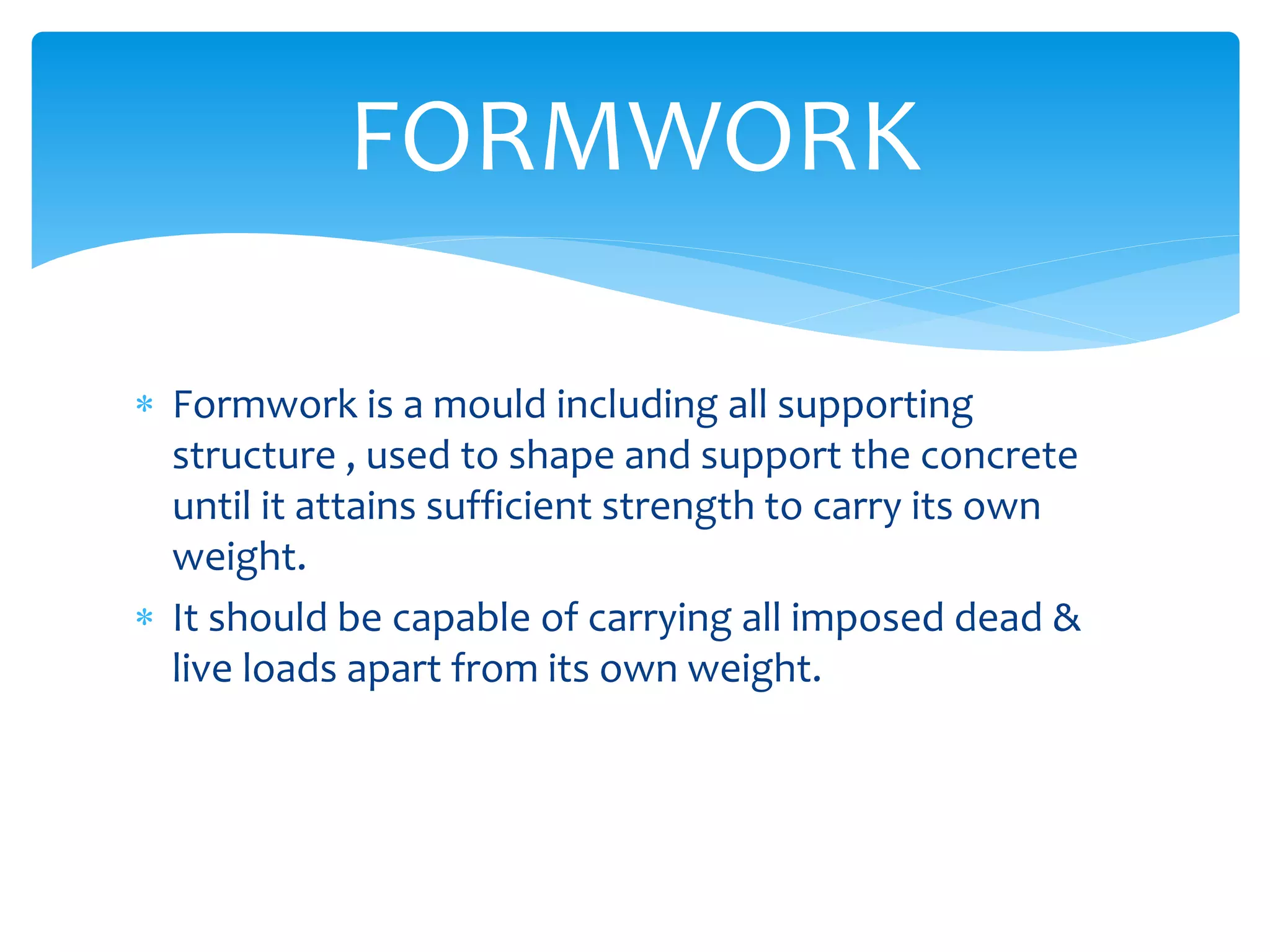 FORMWORK, SCAFFOLDING, CENTERING | PPTX