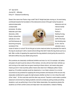 psychologyjournal | PDF | Dogs | Pets