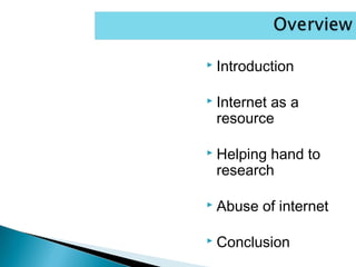 Internet as a resource | PPT