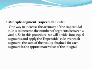 Multiple sagement trapezoidal rule | PPTX