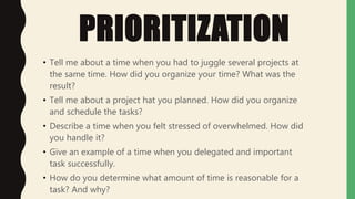 Tannen graham interview questions | PPTX