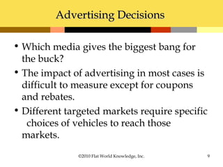 Chapter 11: Advertising, Integrated Marketing Communications, and the ...