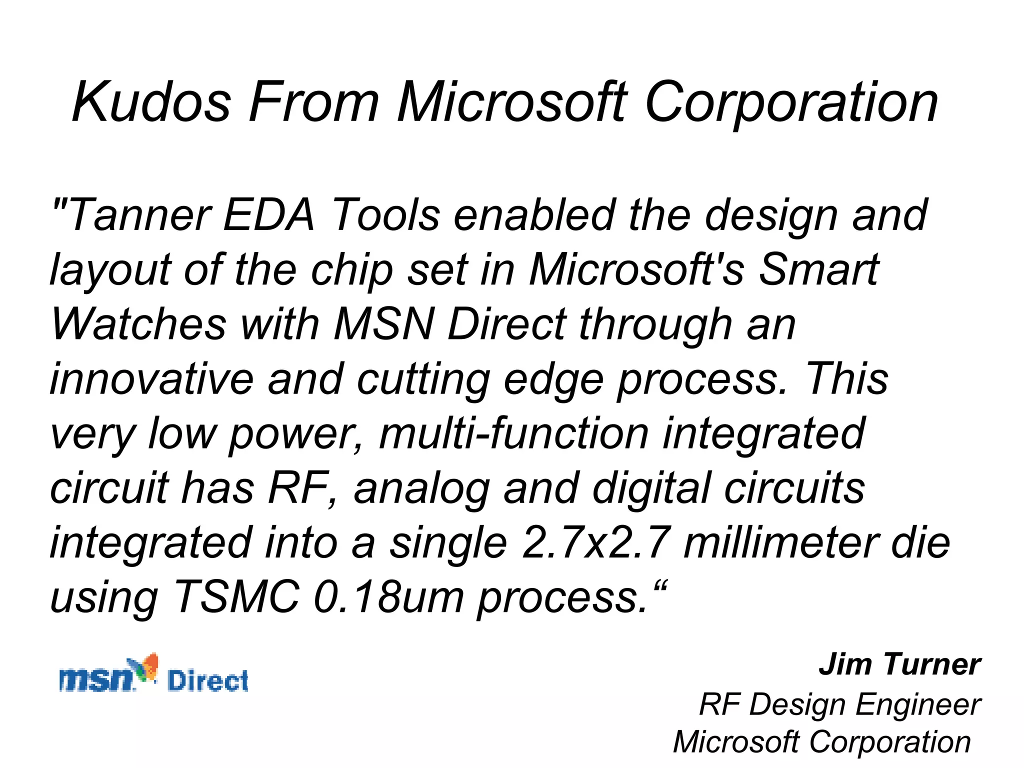 Tanner EDA Testimonials | PPT