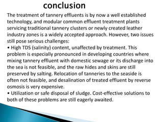 tannery industry operation, process and treatment | PPT