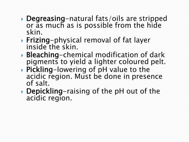 tannery industry operation, process and treatment | PPTX