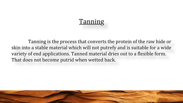 Tannery industry (BE C) | PPTX | Skin and Dermatology | Diseases and ...