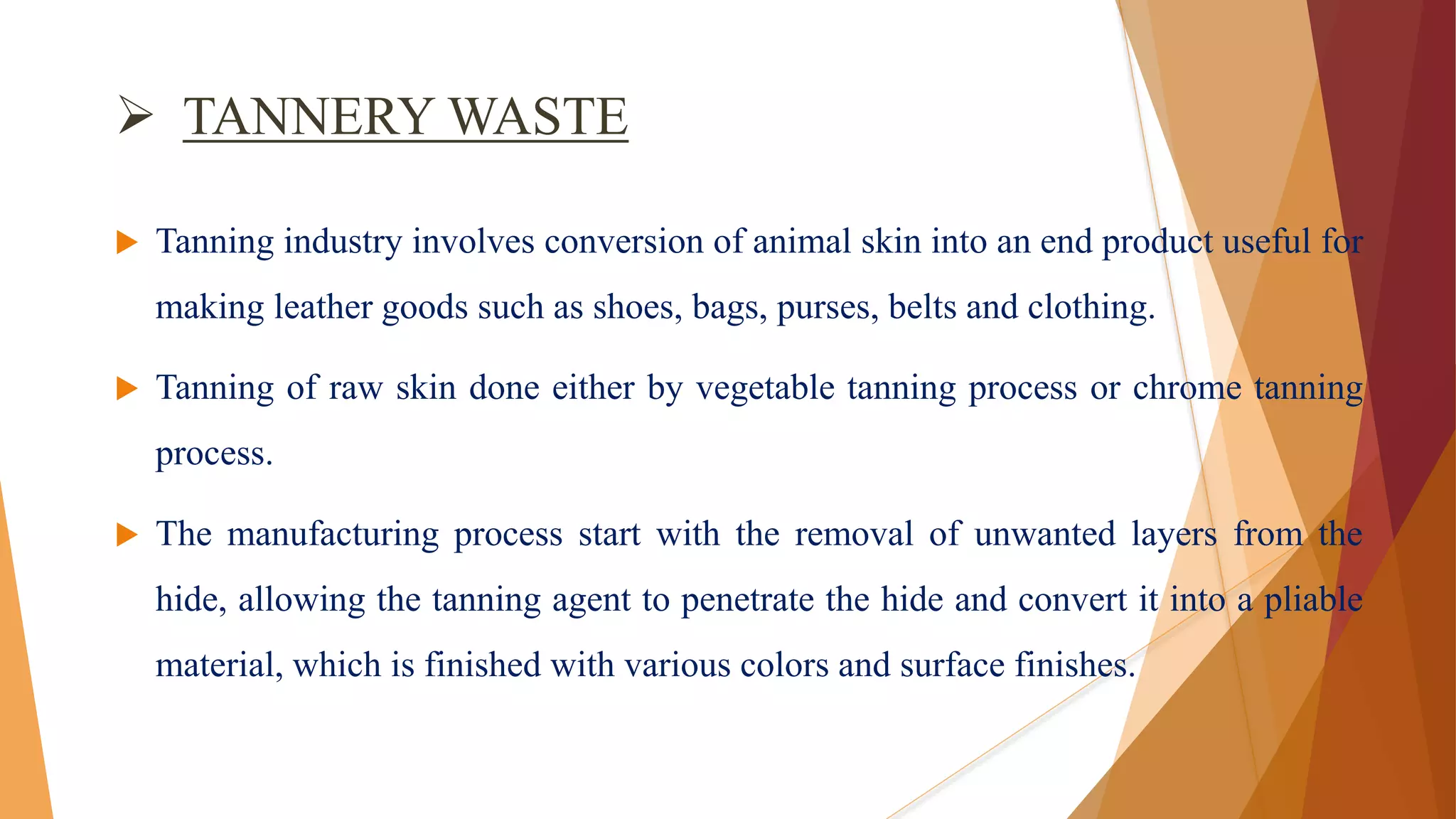 Tannery waste | PPTX