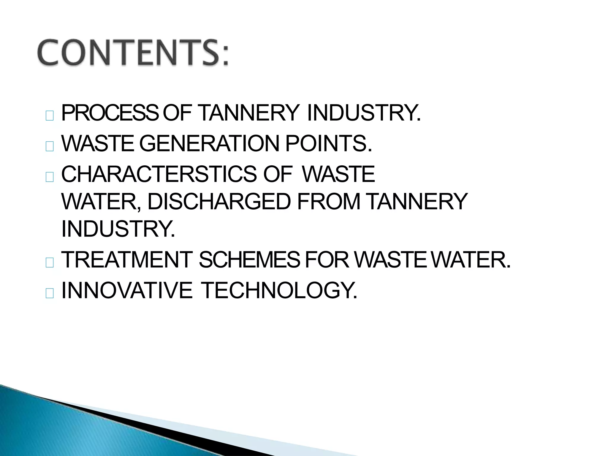 Tannery Waste Management | PPT | Free Download