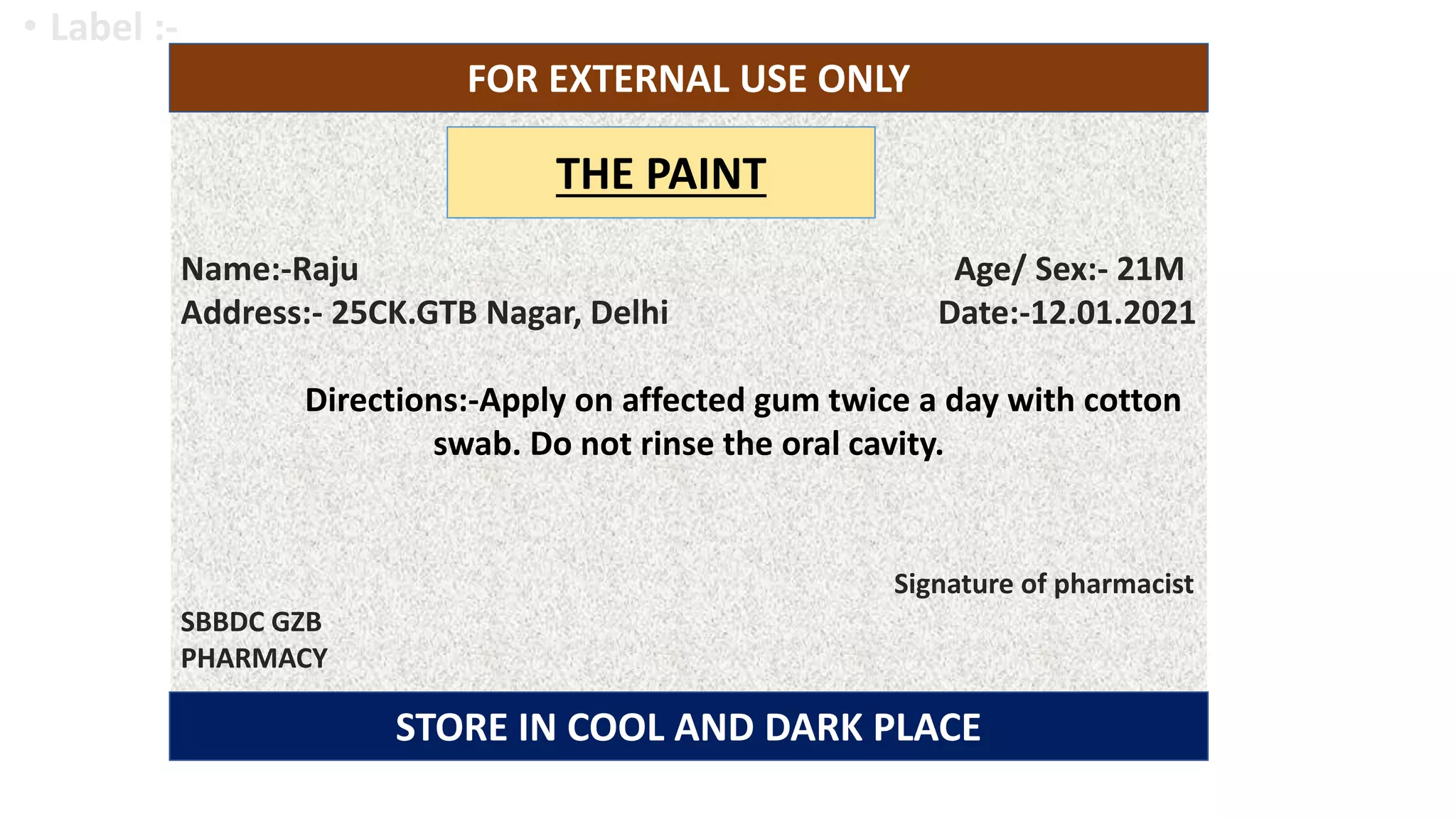 Tannic acid gum paint Pharmacy Preparation | PPTX