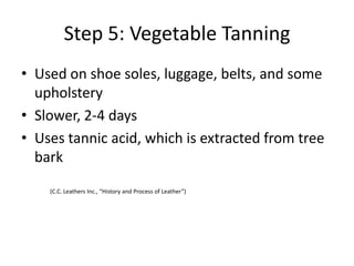 Leather Tanning | PPTX