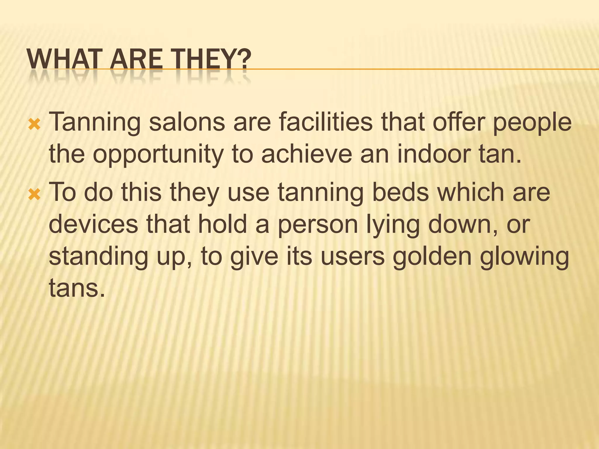 Tanning salons | PPT