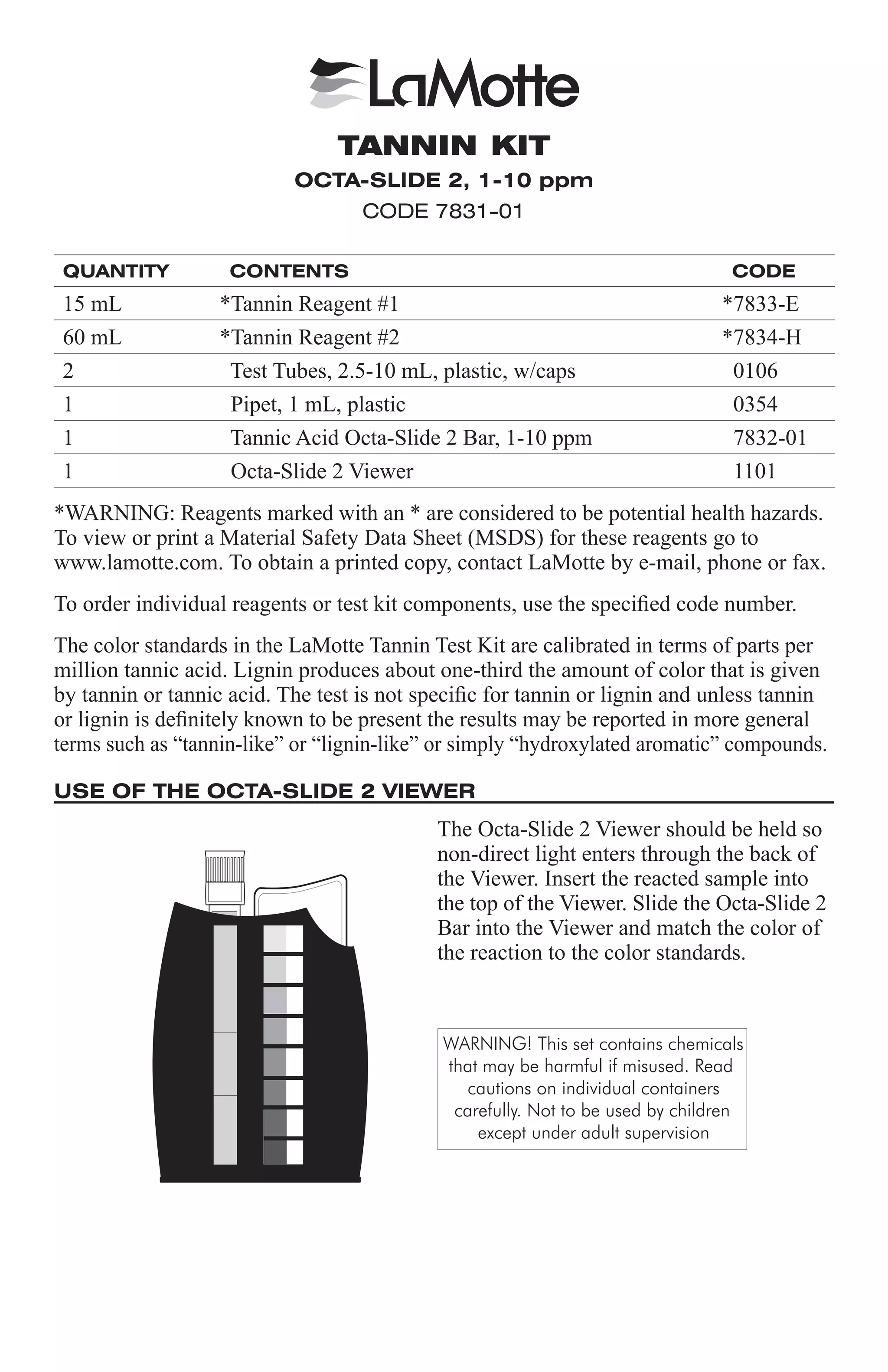 Tannin kit instrauctions | PDF