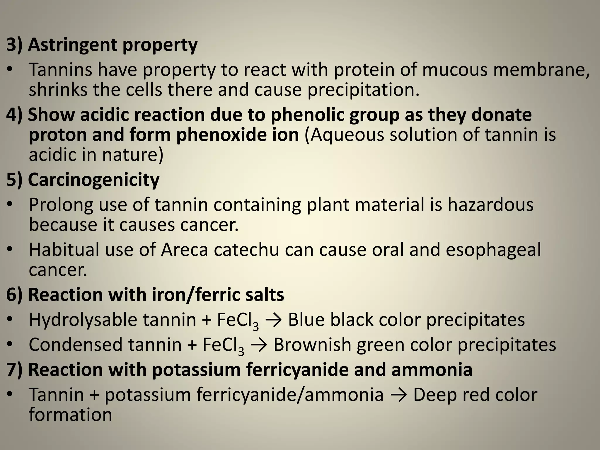 Tannin notes | PPTX