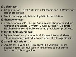 Tannin notes | PPTX