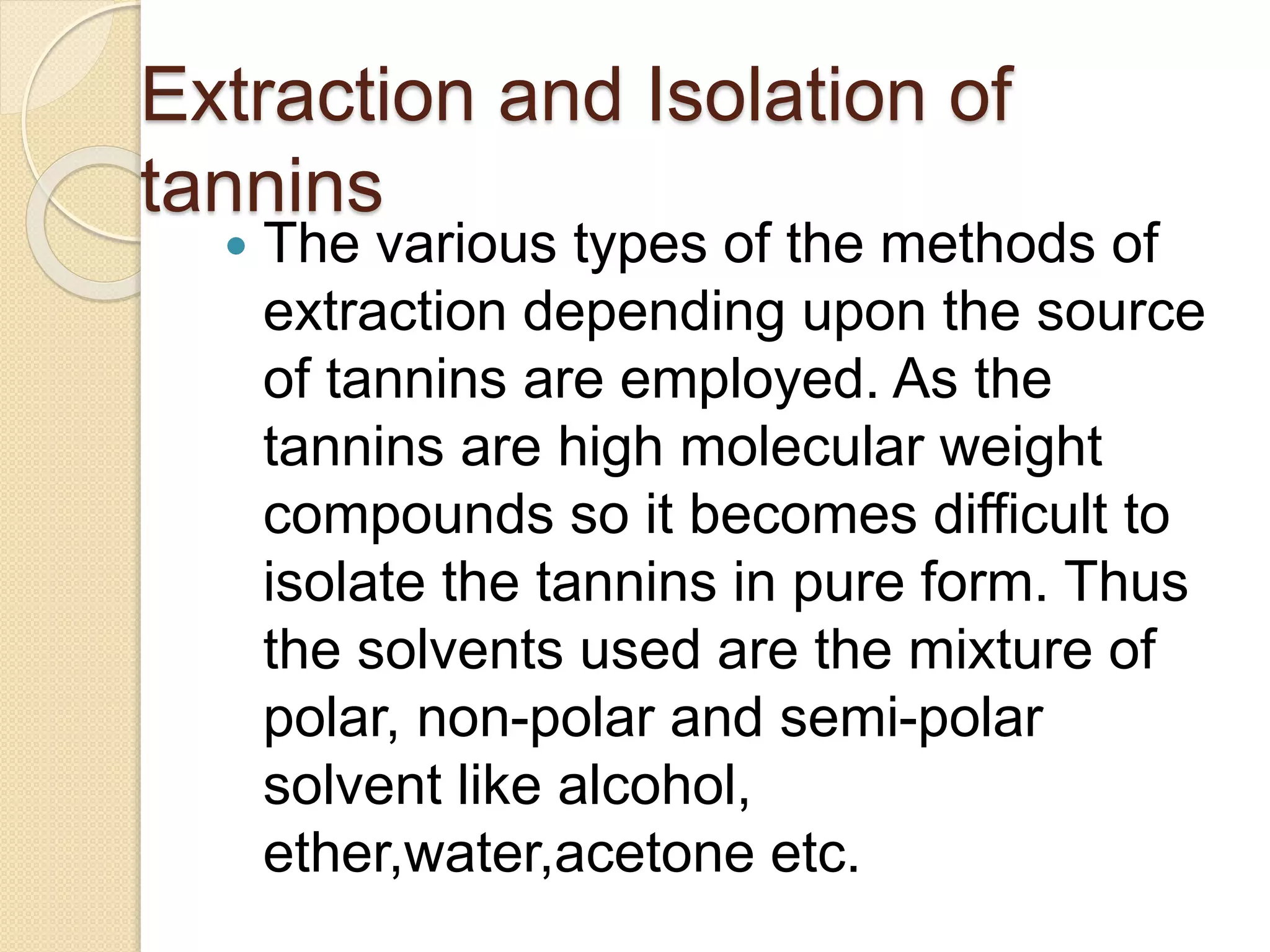 Tannins | PPTX