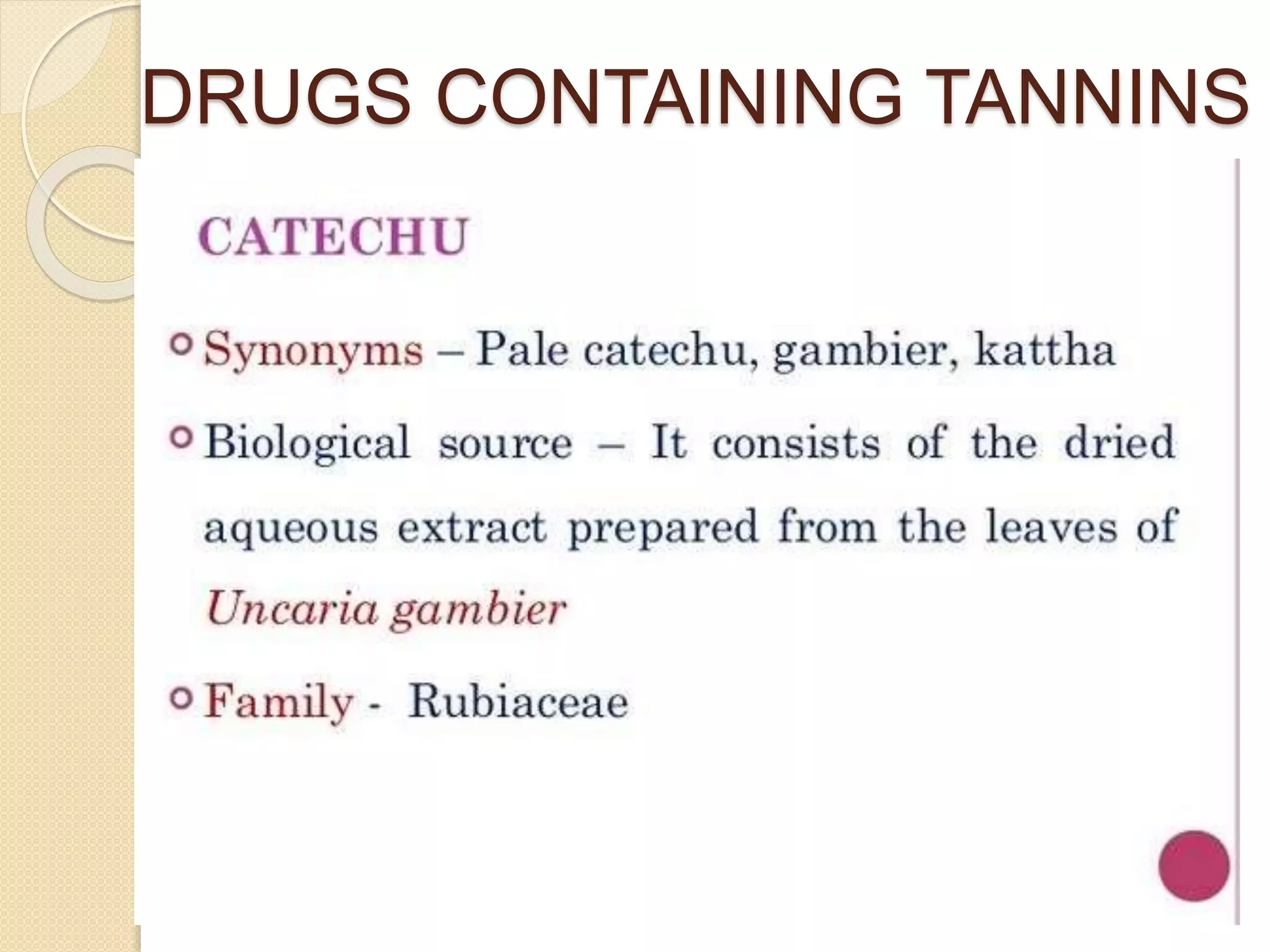 Tannins | PPTX