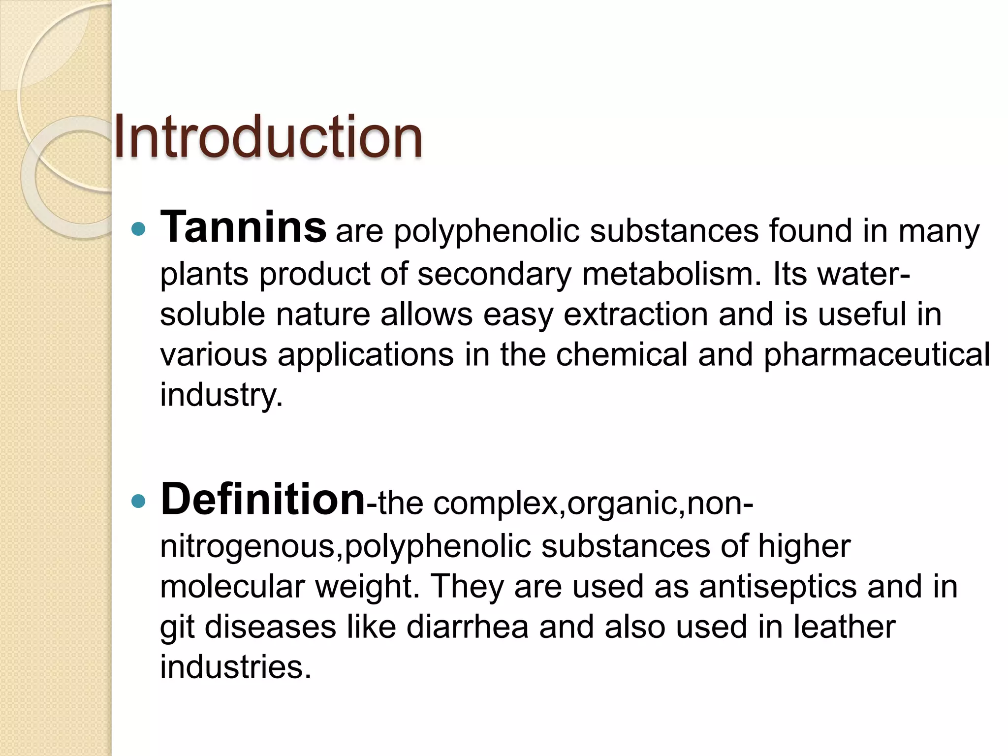 Tannins | PPTX