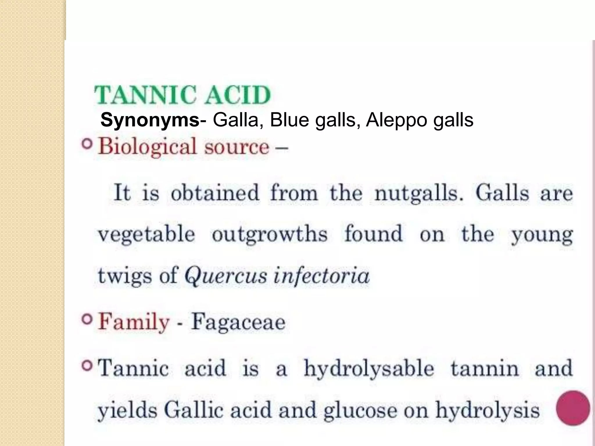 Tannins | PPTX