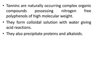 Tannins | PPTX