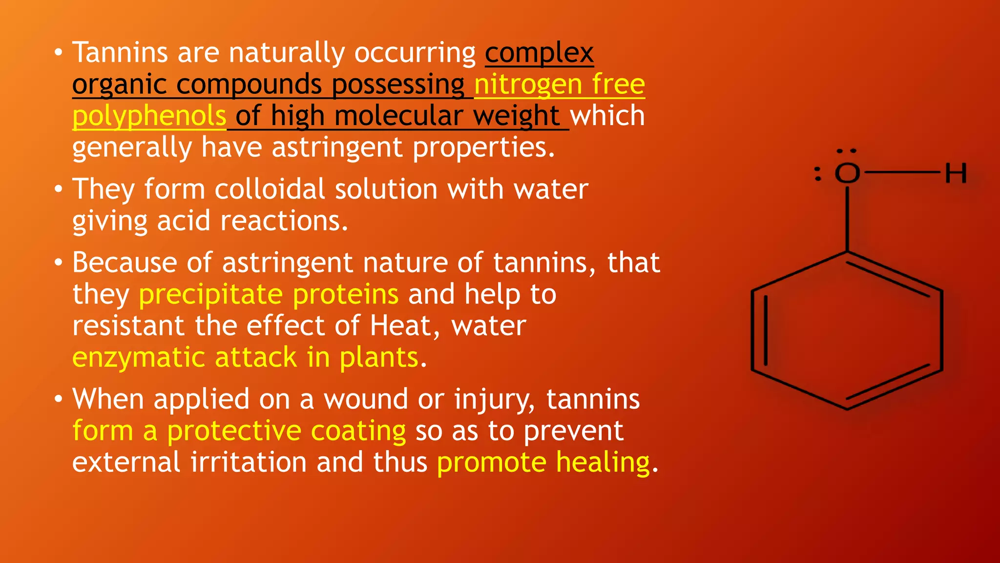 Tannins | PPTX | Science