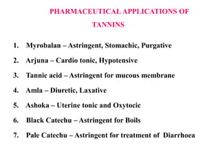 TANNINS - I D.Pharm ER-20:13T | PDF