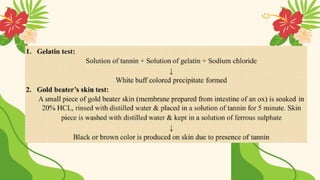 DEFINITION, CLASSIFICATION, PROPERTIES AND IDENTIFICATION TESTS FOR ...