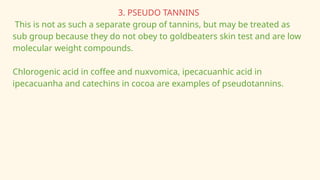 DEFINITION, CLASSIFICATION, PROPERTIES AND IDENTIFICATION TESTS FOR ...