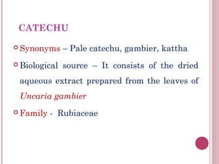 Tannins drugs by Dr.U.Srinivasa, Professor and Head, Srinivas college ...