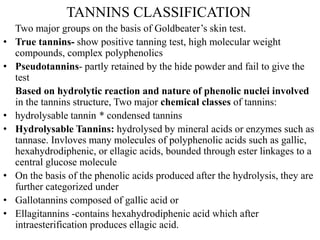 Introduction to secondary metabolite TanninTannins | PPTX
