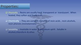 Tannins and resins. | PPTX