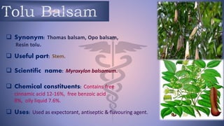 Tannins and resins. | PPTX