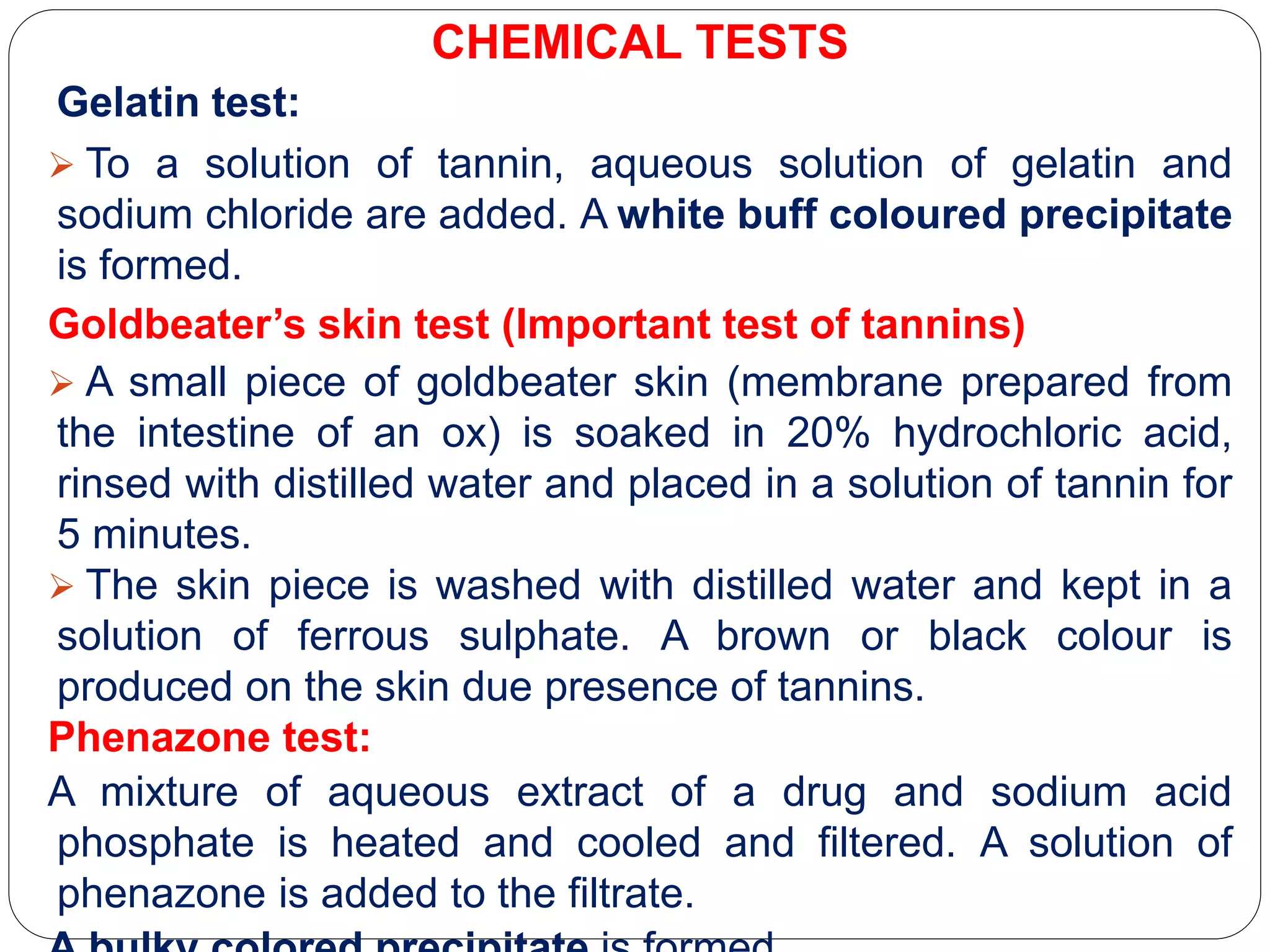 Tannins and tannins drugs | PPT
